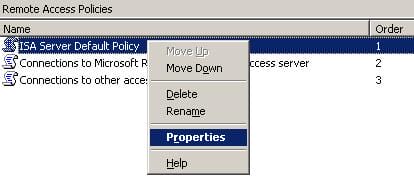 ISA Firewall Quick Tip : Setting Timeout for Idle VPN Clients