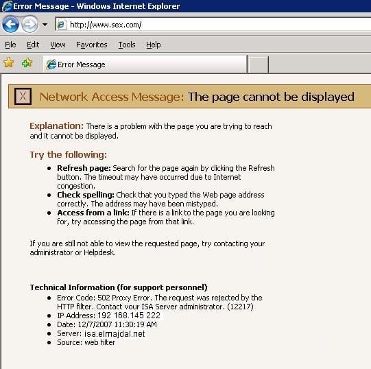 Isa Firewall Quick Tip Keyword Filtering With Isa Server 2006