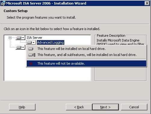 ISA Firewall Quick Tip : Uninstalling MSDE From ISA Server 2006