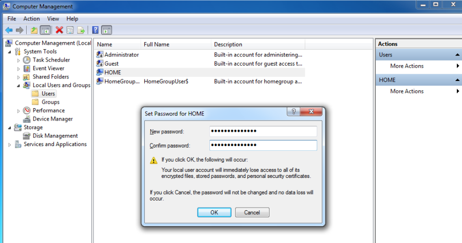 How To Create a Password For a User Account in Windows 7 - ElMajdal.net