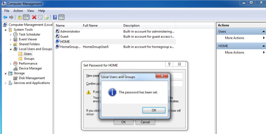 How To Create a Password For a User Account in Windows 7 - ElMajdal.net