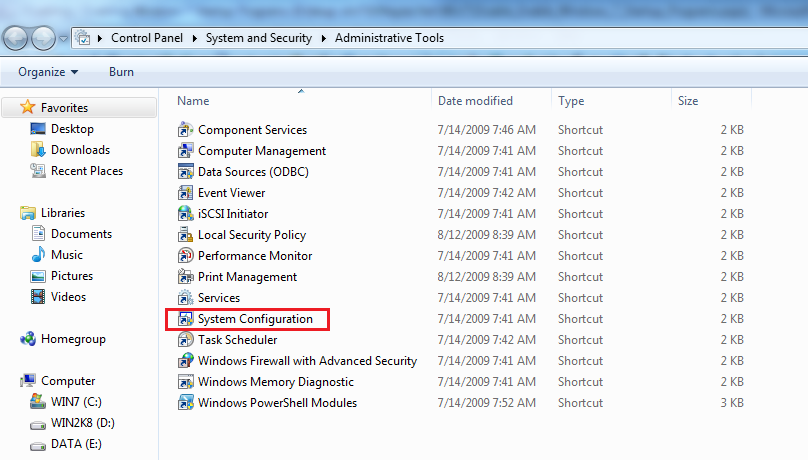 Disabling / Enabling Windows 7 Startup Programs - ElMajdal.net