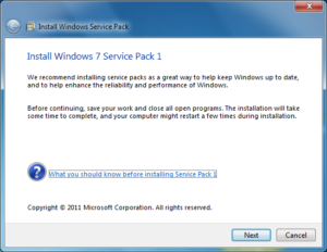 Downloading and Installing Windows 7 Service Pack One - ElMajdal.net