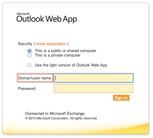 How to Change OWA Forms-Based Logon Option in Exchange Server 2010 ...