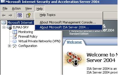 ISA 2004, ISA 2006 and TMG Server 2010 Version Numbers - ElMajdal.net