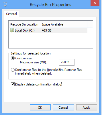 How To Enable The Delete Confirmation Dialog in Windows 8 - ElMajdal.net