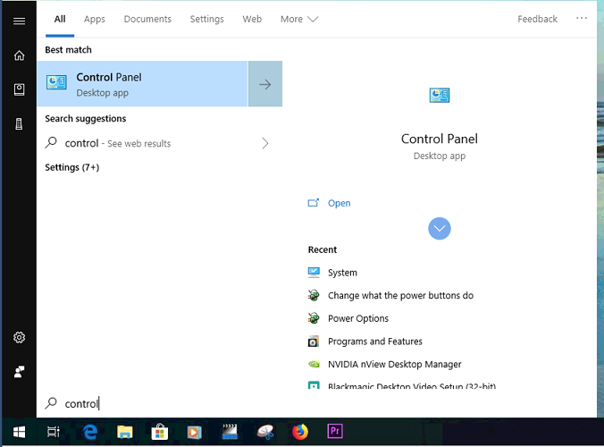 How to Open Control Panel in Windows 10