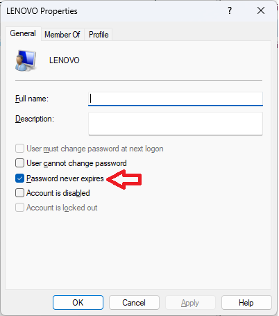 Enable or Disable Password Expiration in Windows 11
