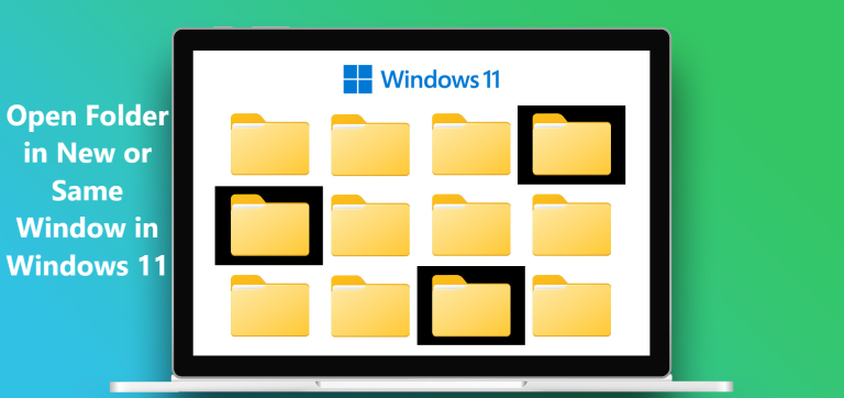 Open Folder in New or Same Window in Windows 11 – ElMajdal.net