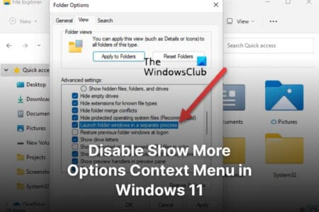 Disable Show More Options Context Menu in Windows 11