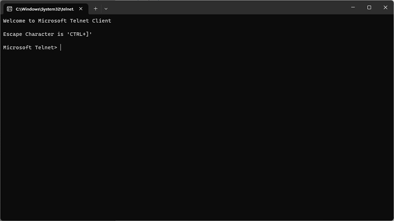 Enable Telnet in Windows 11