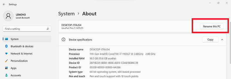 How To Rename Computer Name in Windows 11