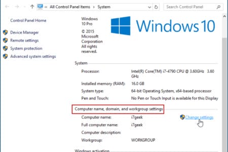 How To Change Computer Name in Windows 10