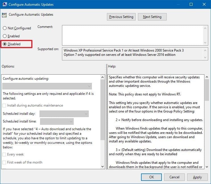 How to Disable or Turn Off Automatic Windows Update in Windows 10