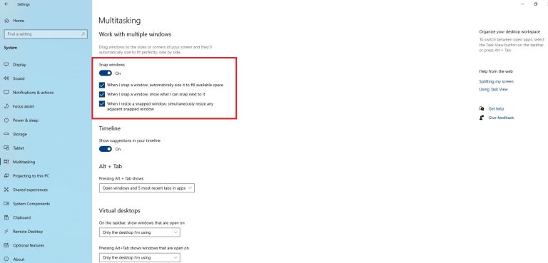 How To Disable Snap Assist in Windows 10 - Stopping Windows 10 From Automatically Resizing App ...