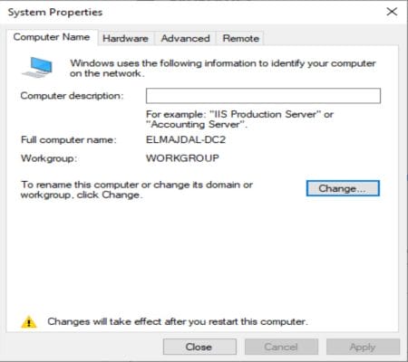 How To Change or Rename The Computer Name In Windows Server 2016/2019/2022