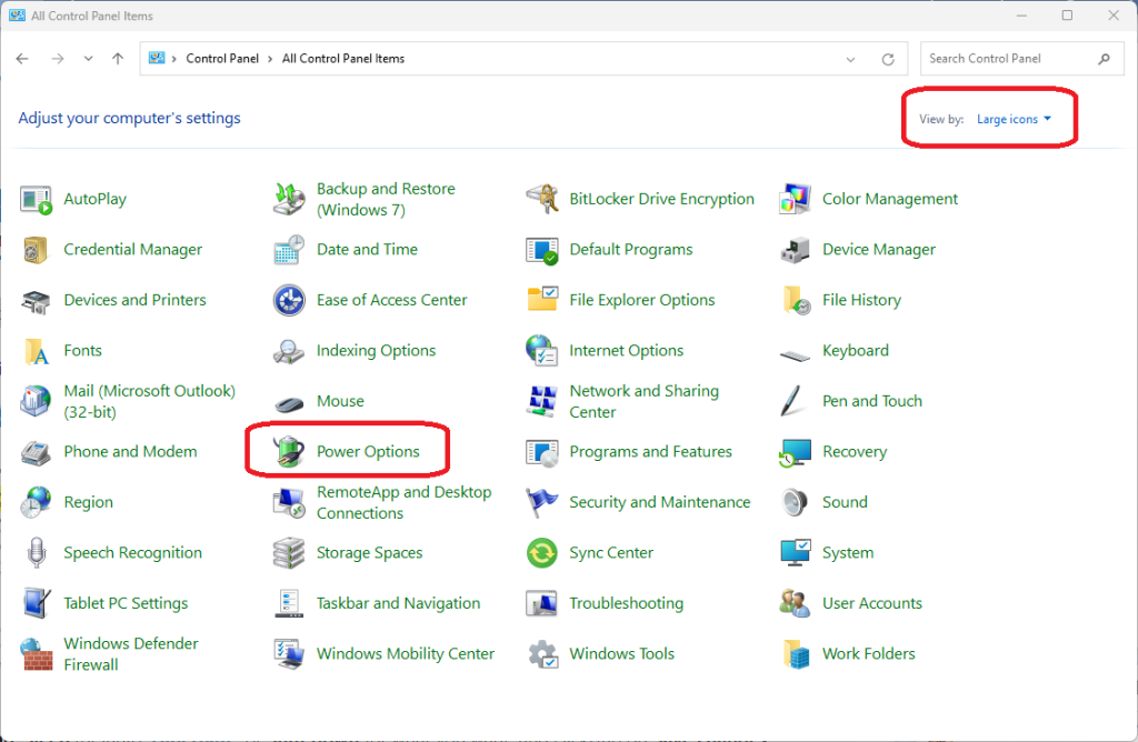 Change Lid Close Action in Windows 11