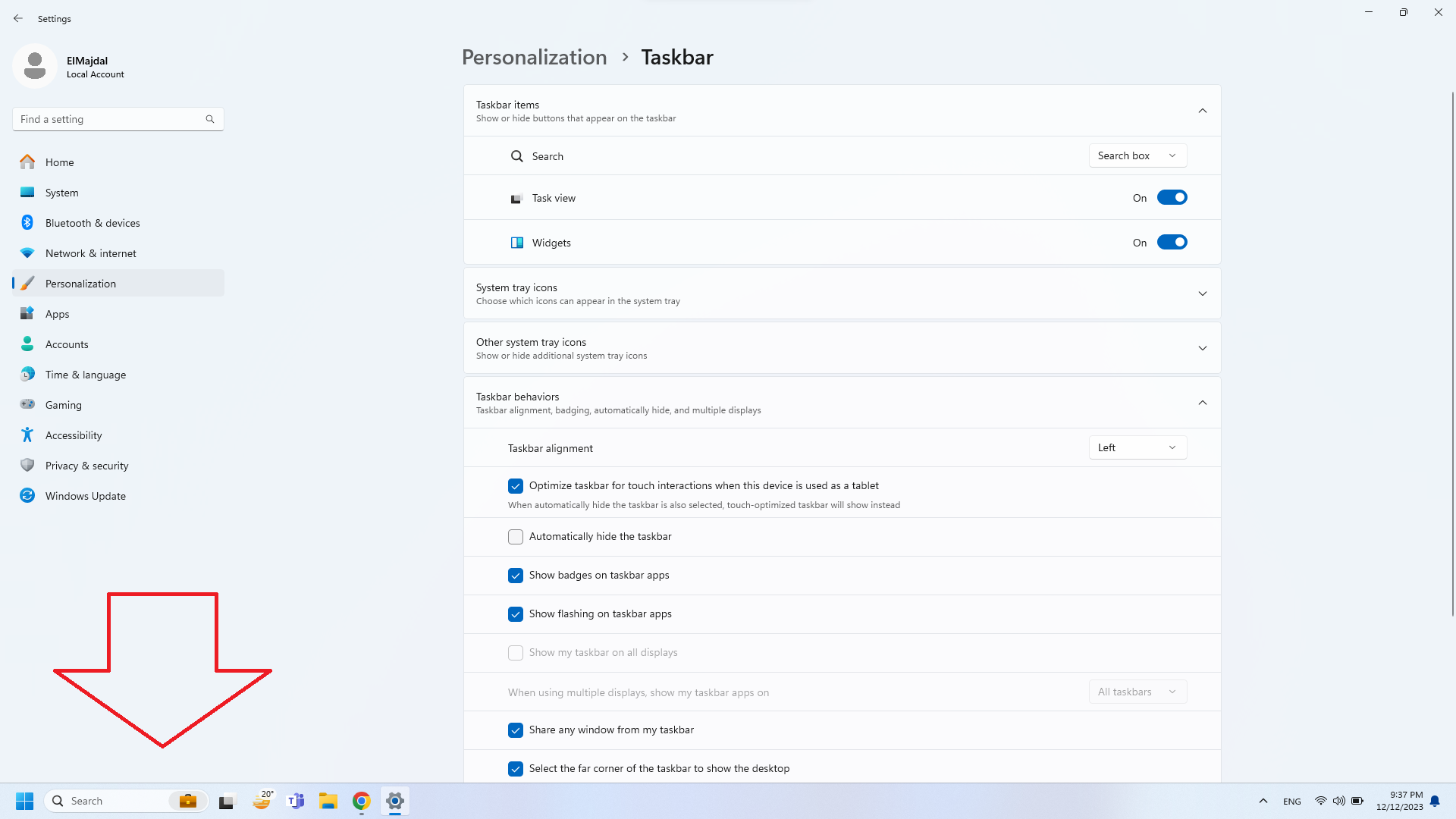 How to Left-Align Taskbar in Windows 11
