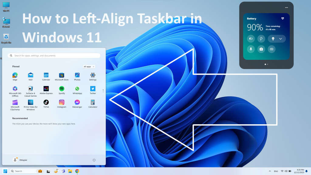How to Left-Align Taskbar in Windows 11 – ElMajdal.net