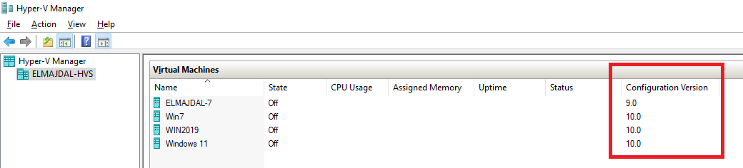 How To Identify And Upgrade Hyper-V Virtual Machine Configuration Versions In Windows Server ...