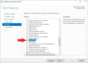How To Enable Telnet Client in Windows Server 2016/2019/2022