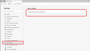 How To Reset Microsoft Edge To Its Default Settings