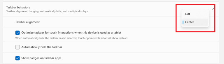 How To Move Taskbar To Top Or Sides In Windows 11