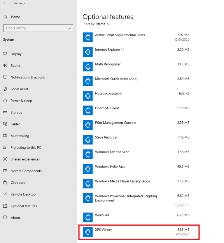 How To Enable/Install XPS Viewer In Windows 10