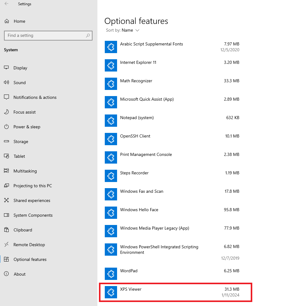 How To Enable/Install XPS Viewer In Windows 10