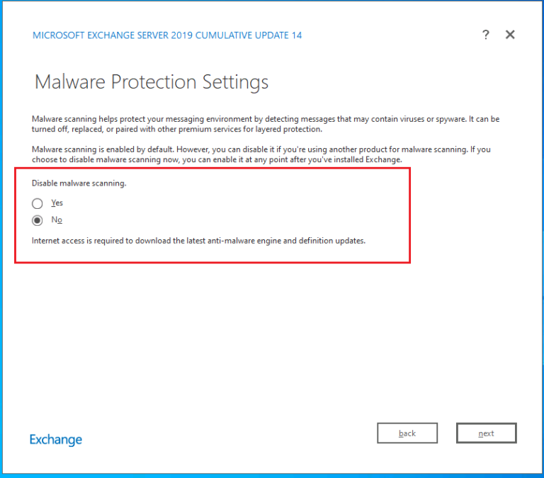 Installing Exchange Server 2019 on Windows Server 2016/2019/2022
