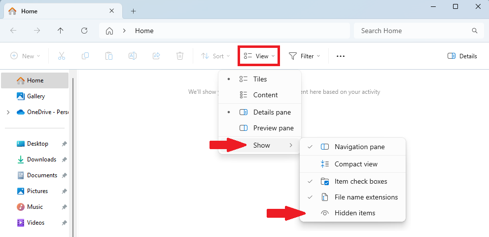 How to Show Hidden Files and Folders in Windows 11