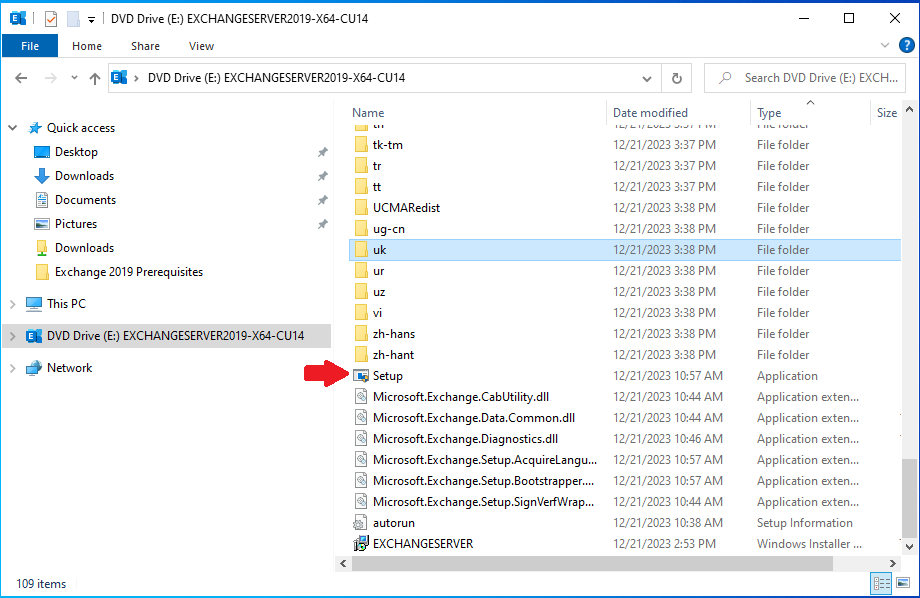 Installing Exchange Server 2019 on Windows Server 2016/2019/2022