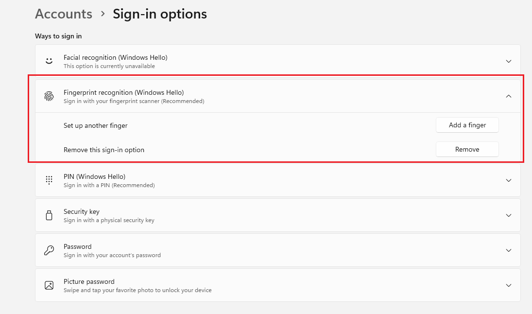 How To Set Up Fingerprint In Windows 11